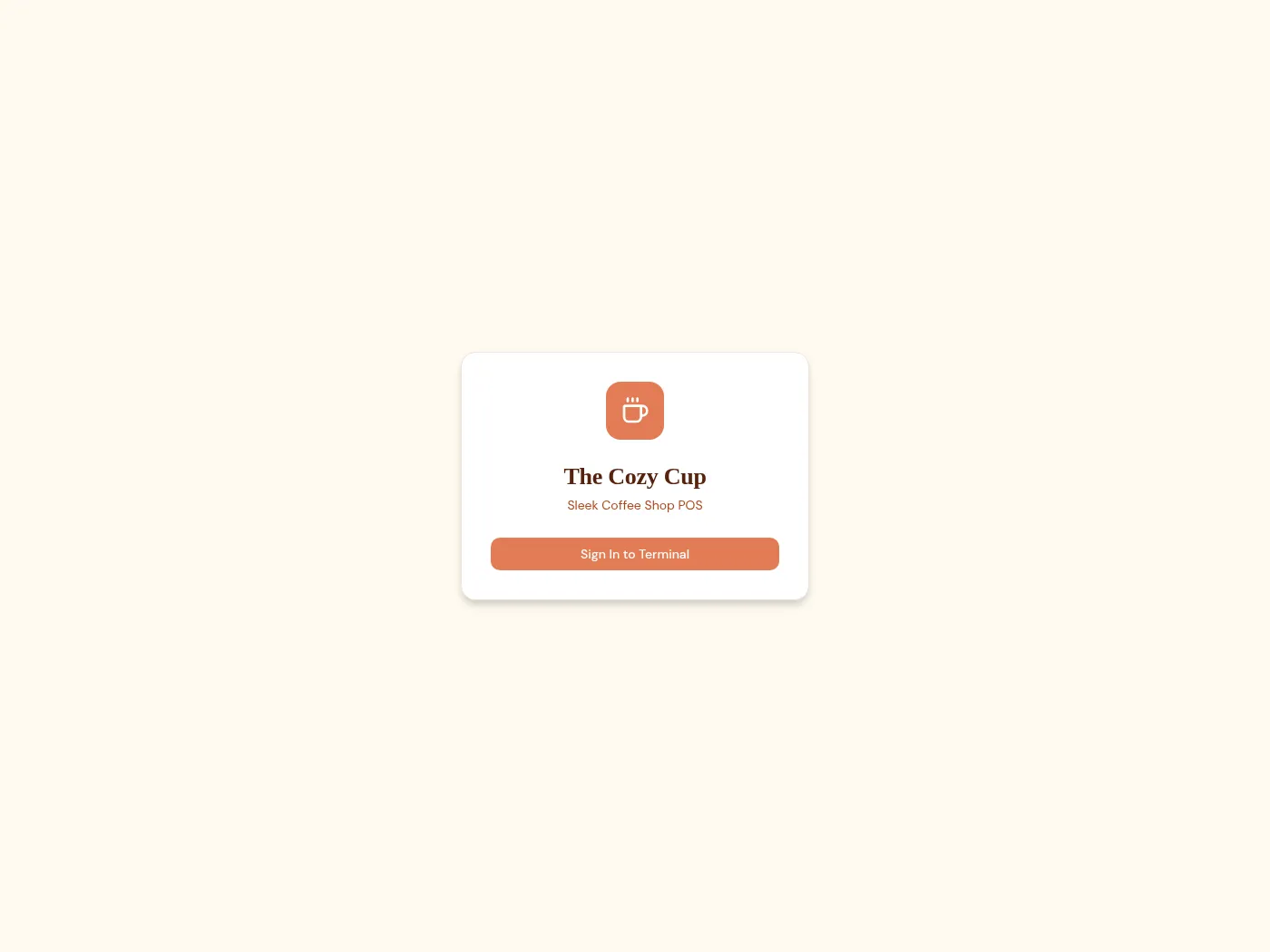 The Cozy Cup POS