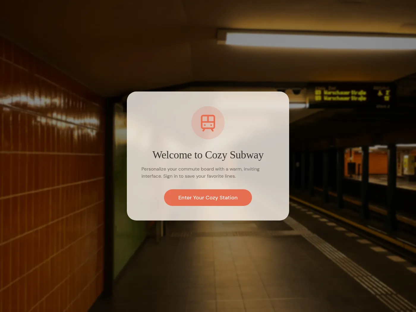 Cozy Subway Tracker