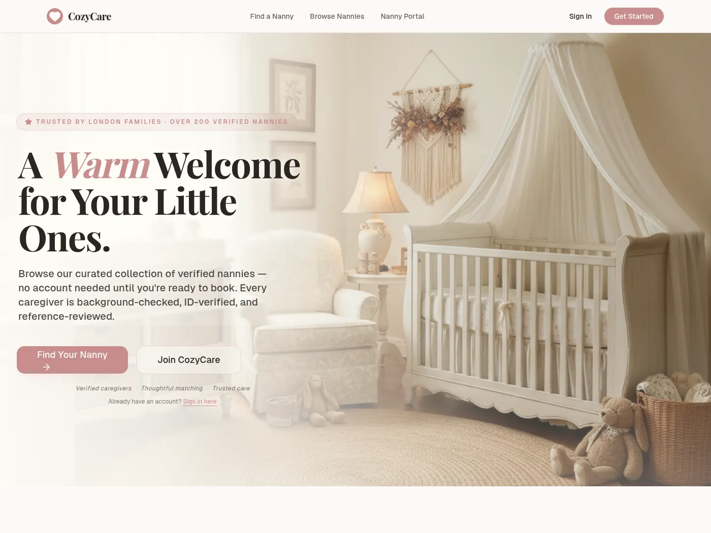 CozyCare Babysitting App