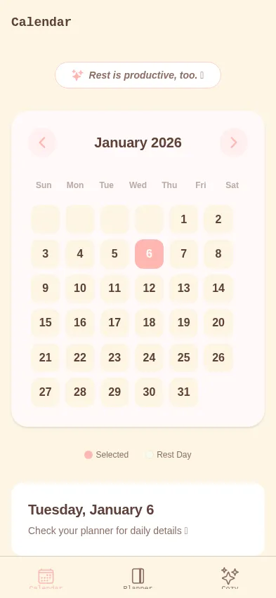 CozyDays Planner