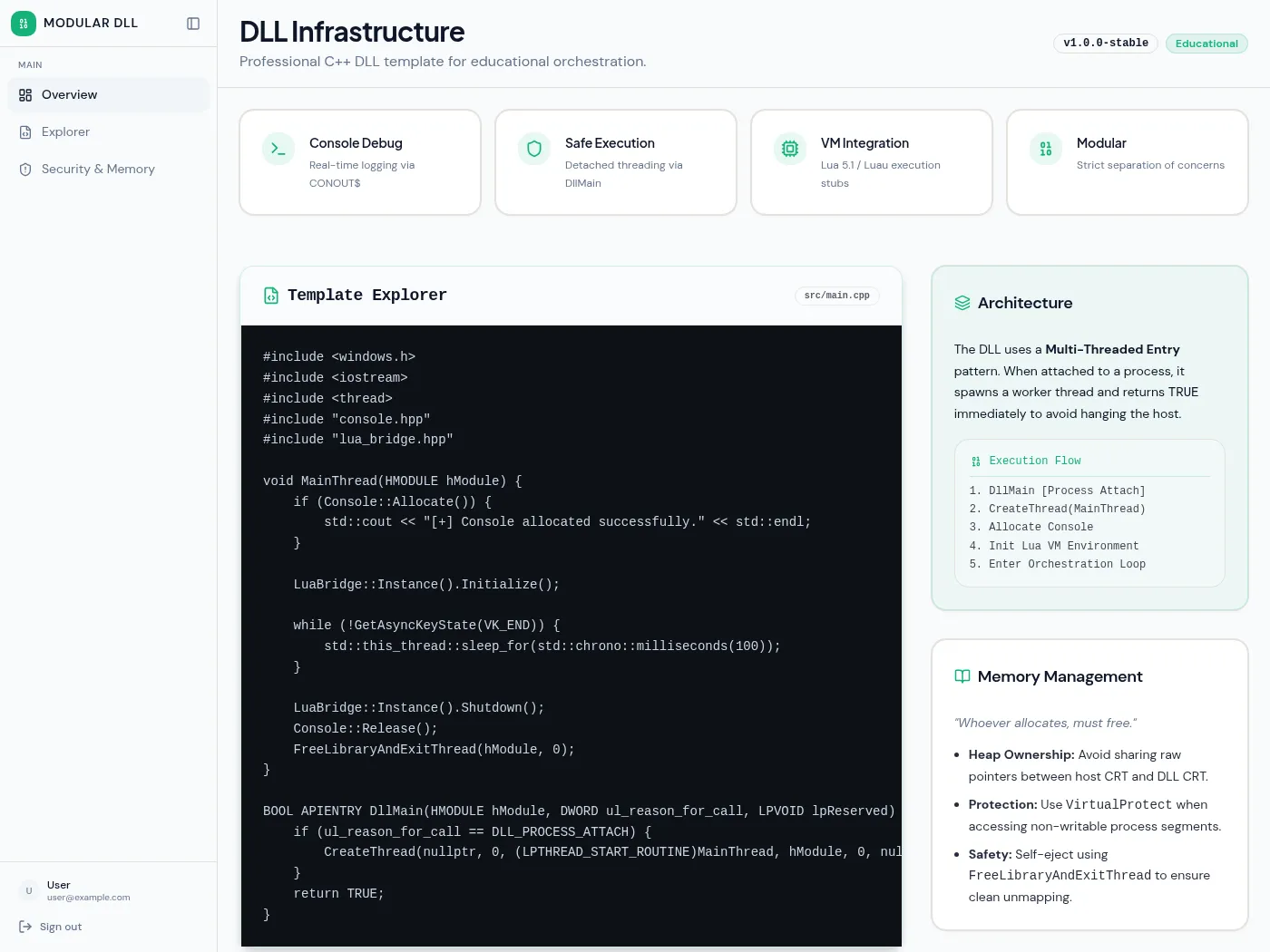 Modular C++ DLL Template
