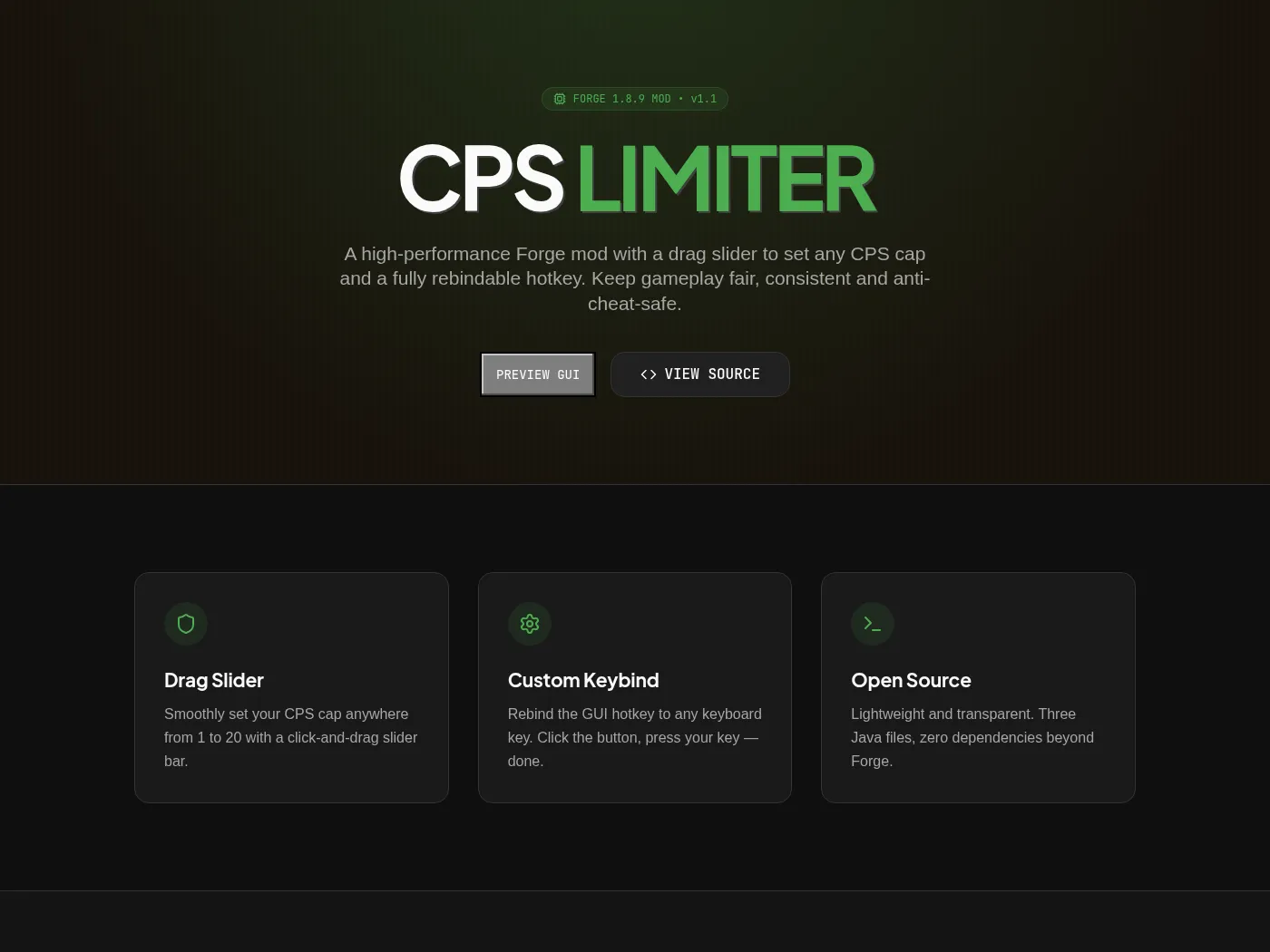 CPS Limiter Mod GUI
