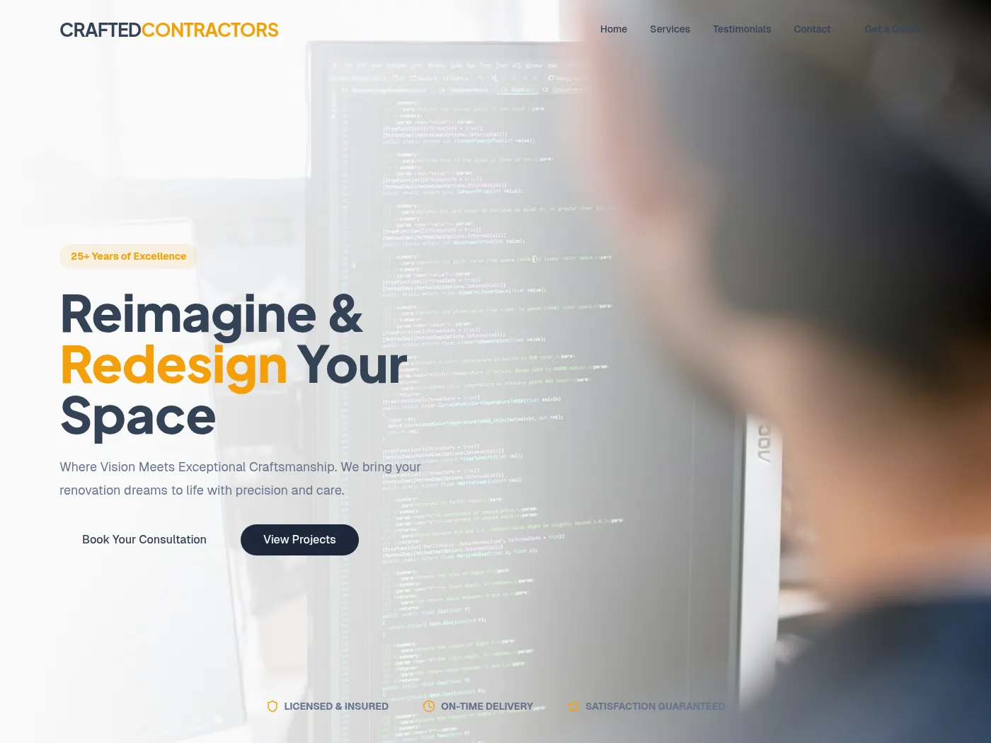 Crafted Contractors Website
