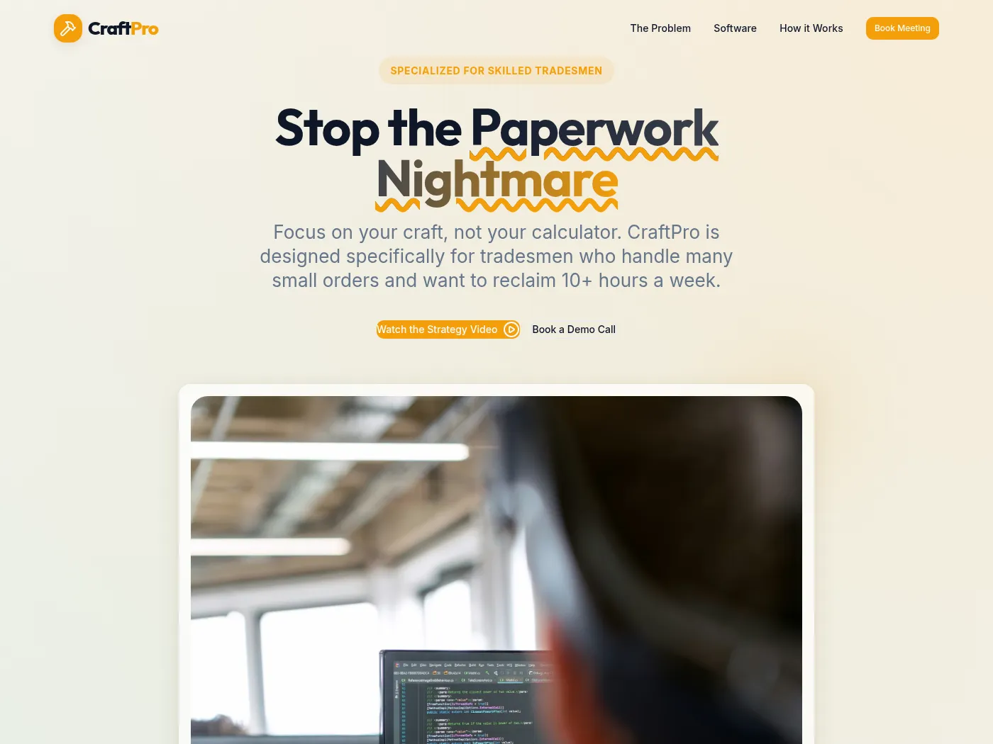 CraftPro Landing Page