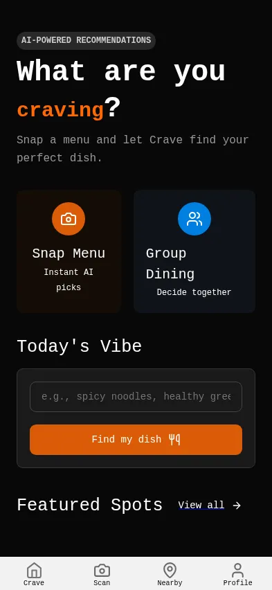 Crave AI Food Assistant