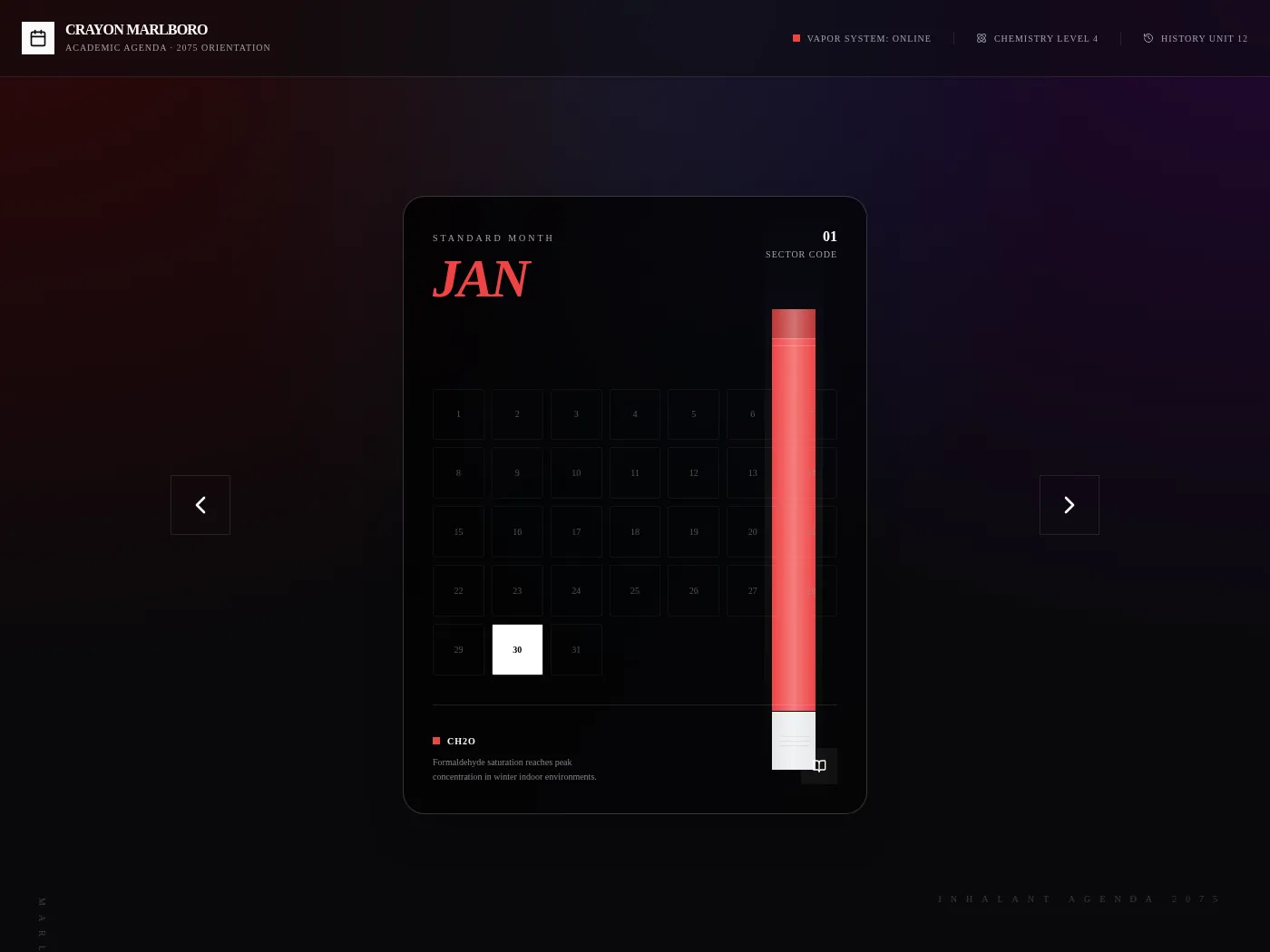 Crayon Marlboro Calendar