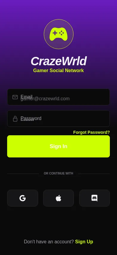 CrazeWrld – Gamer Social App