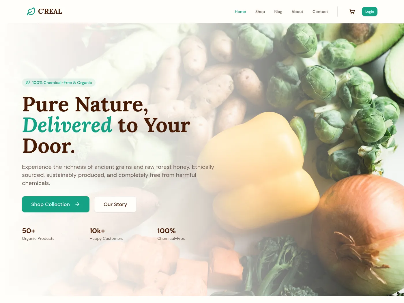 C'REAL Organic Storefront