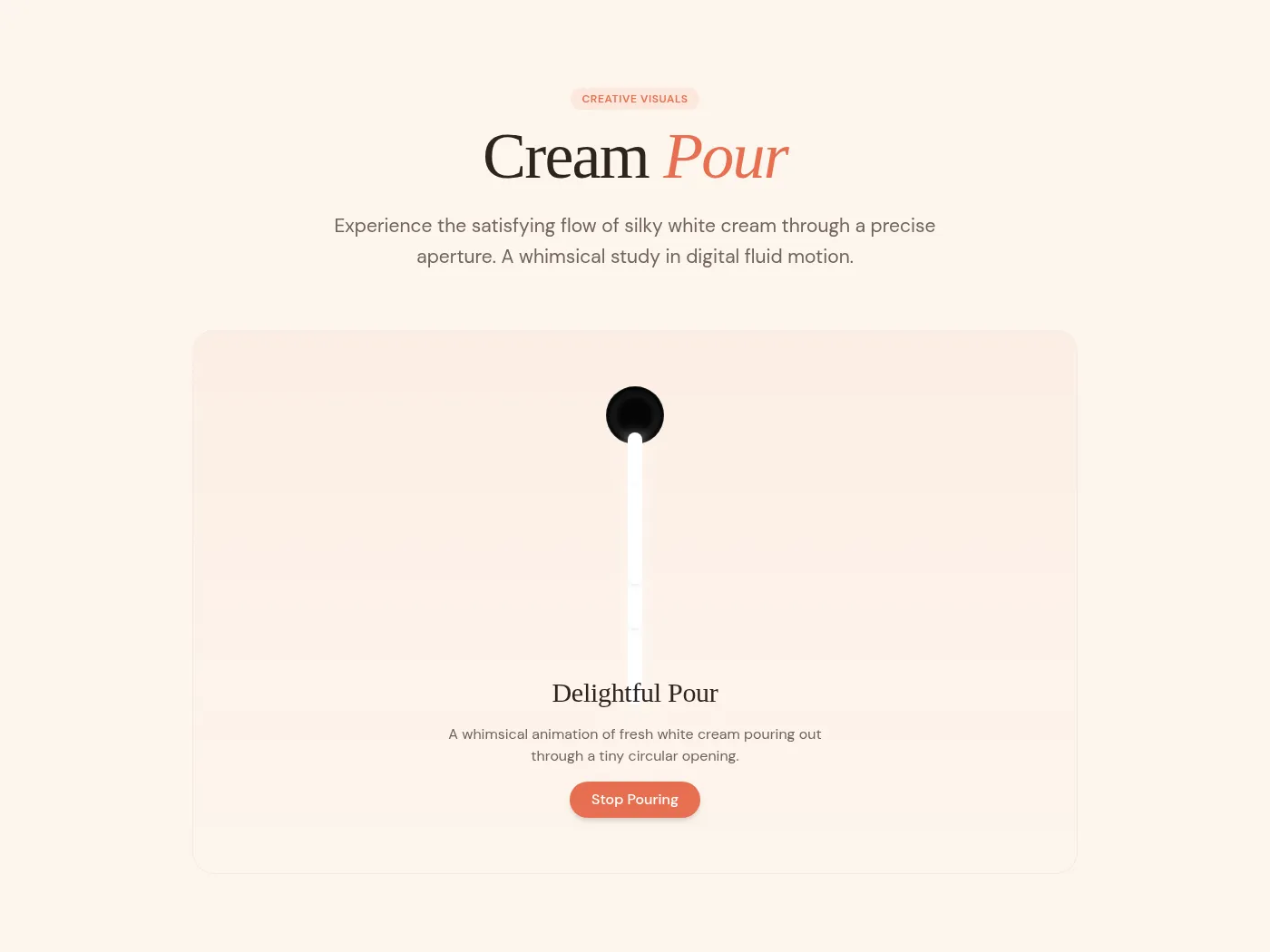 Cream Pour Animation