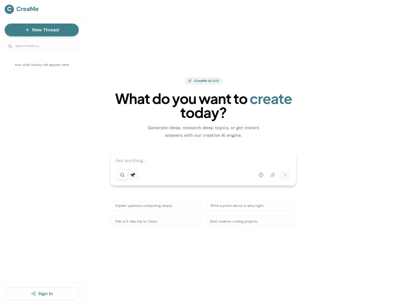 CreaMe AI Assistant
