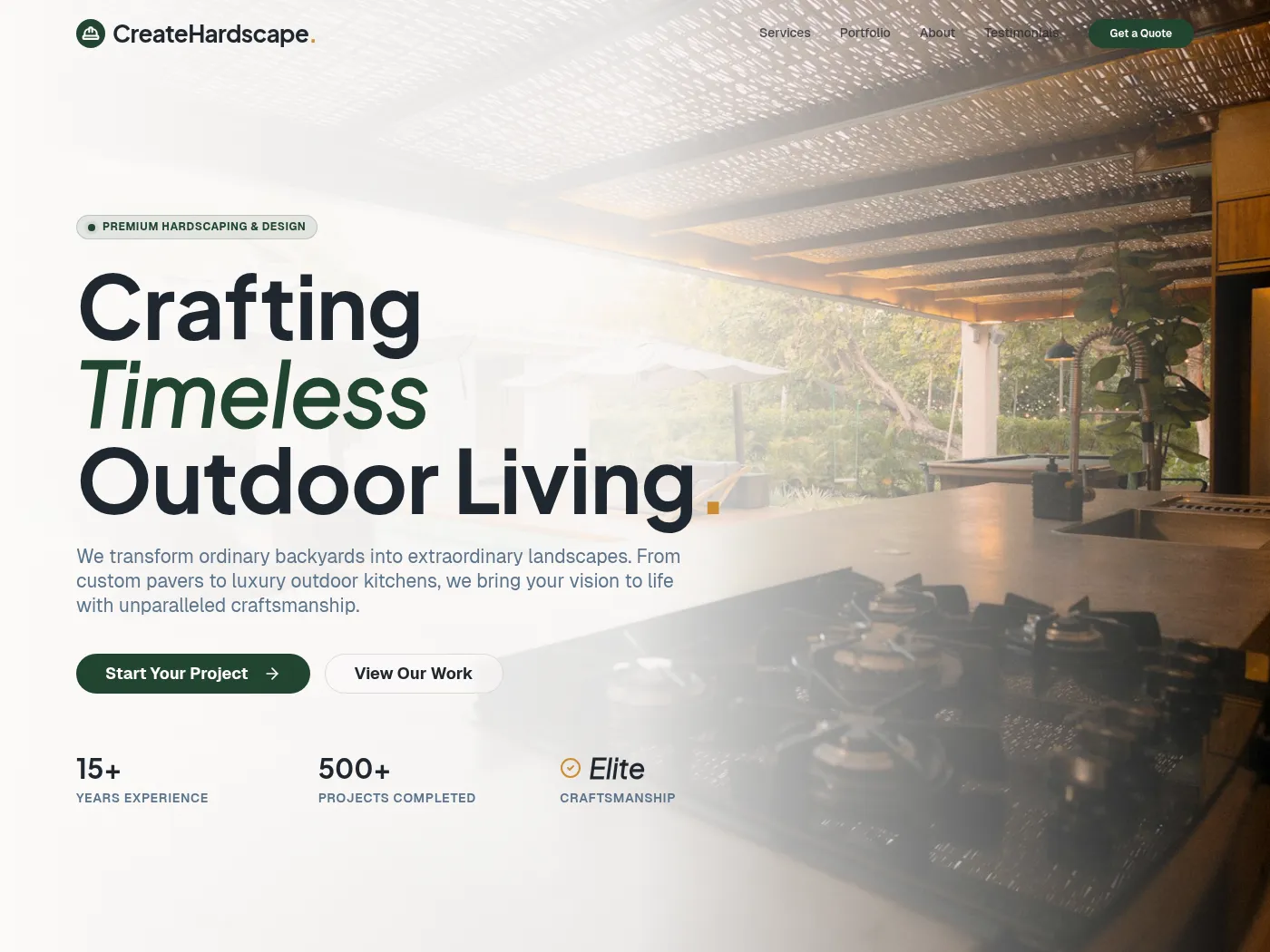 CreateHardscape Website Revamp