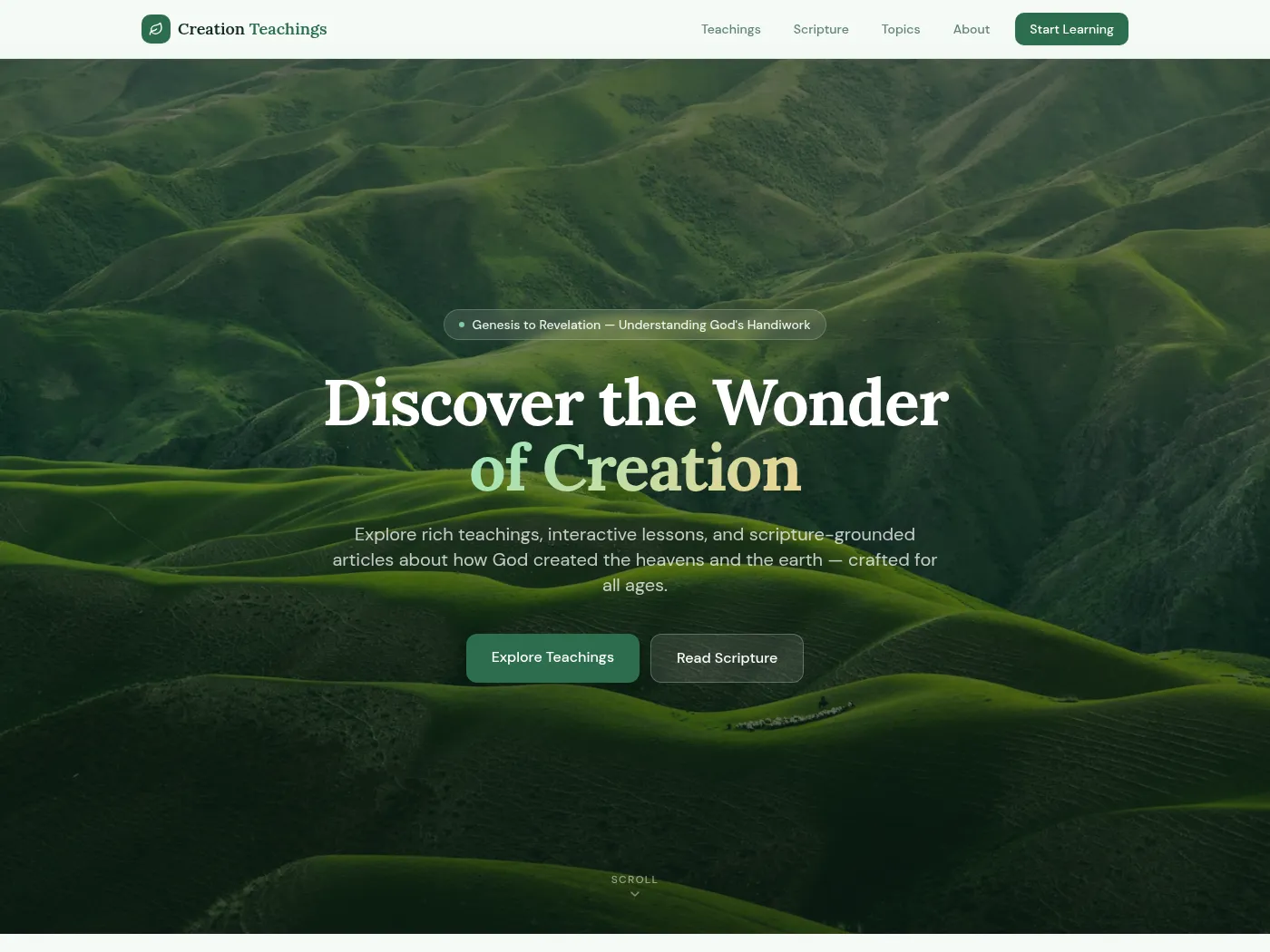 Creation Teachings Hub