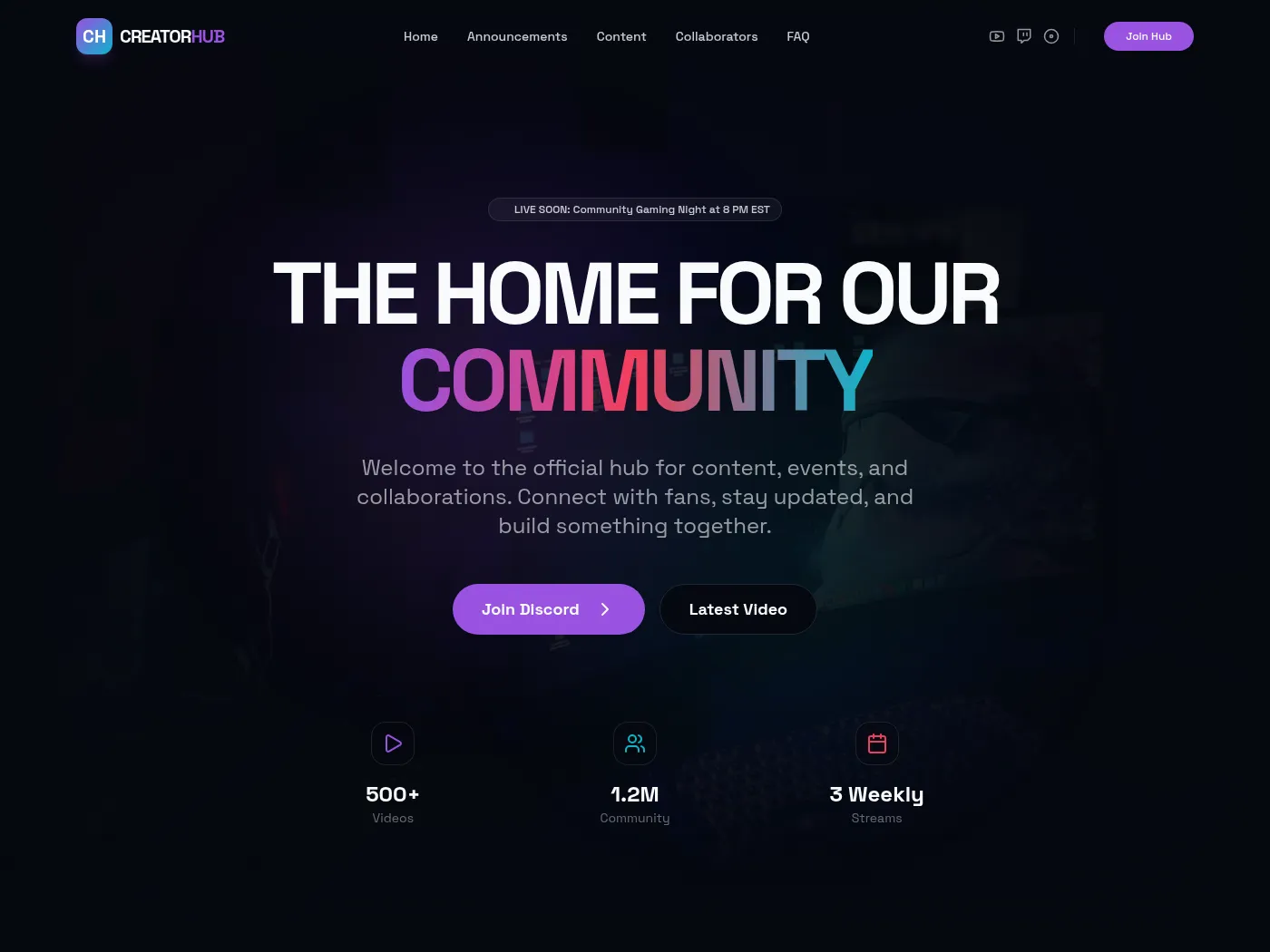Creator Community Hub