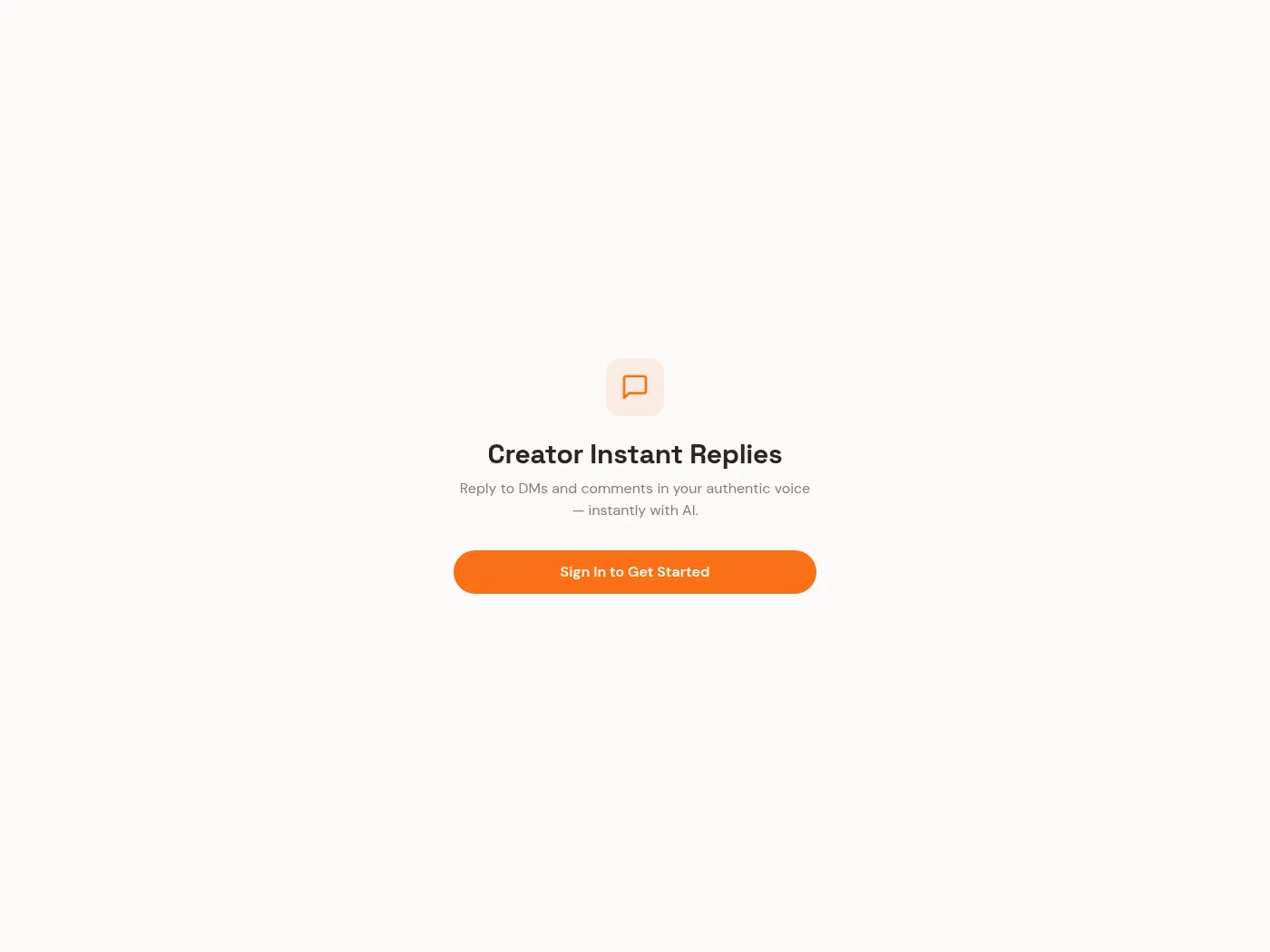 Creator Instant Replies