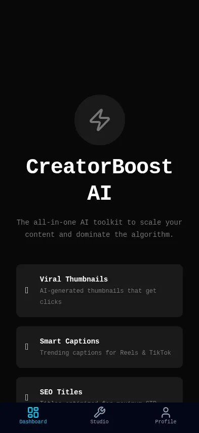 CreatorBoost AI Studio