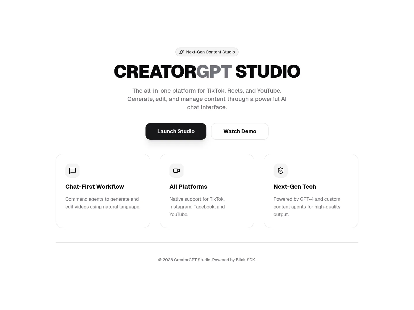 CreatorGPT Studio