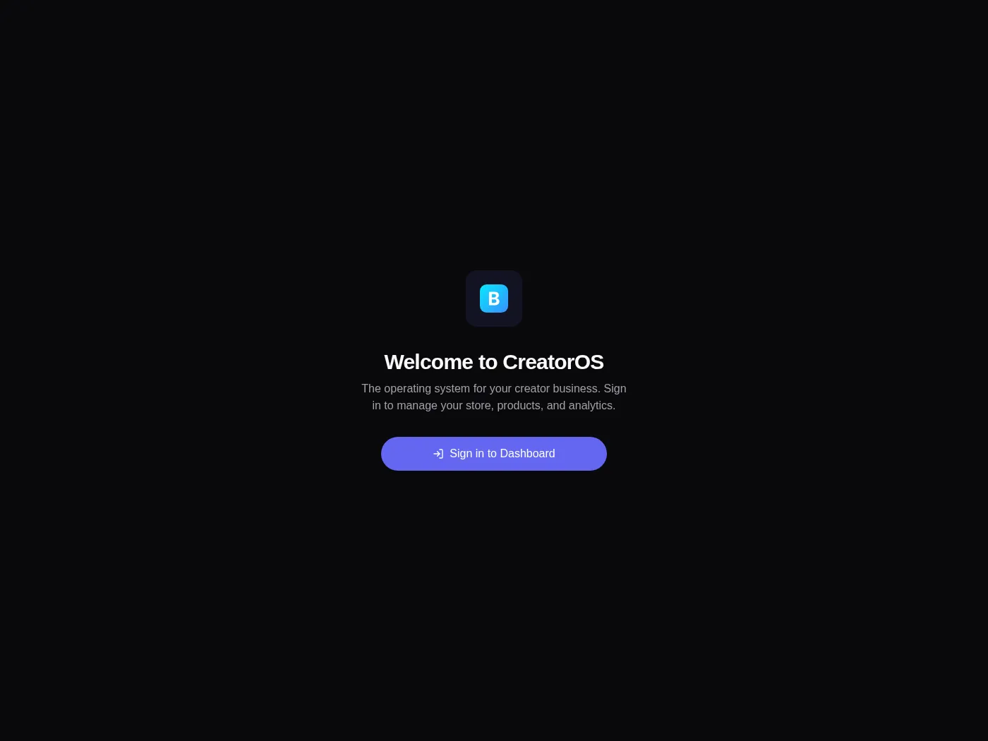 CreatorOS SaaS Platform