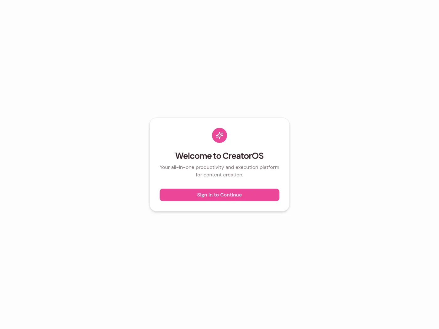 CreatorOS Productivity Hub