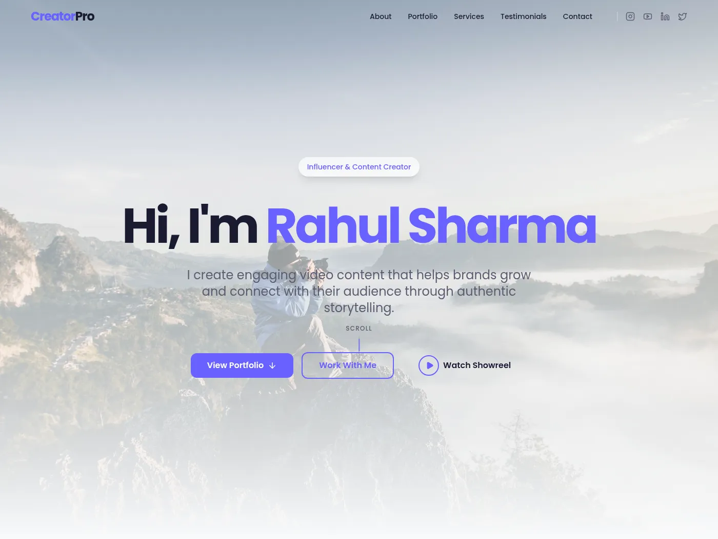 CreatorPro Portfolio Site