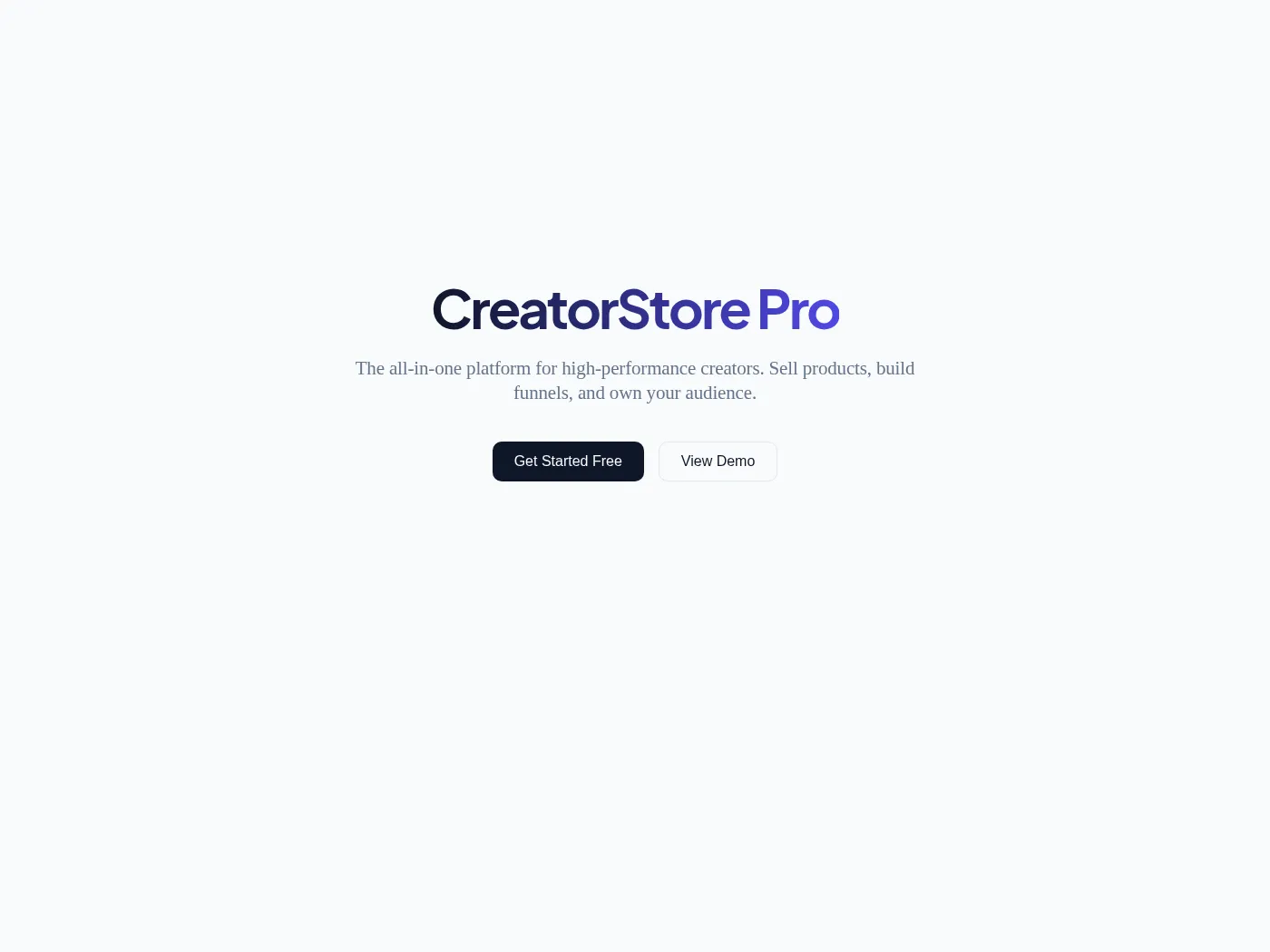 CreatorStore Pro