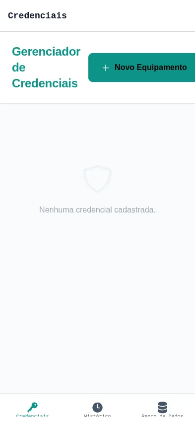 Gerenciamento de Credenciais