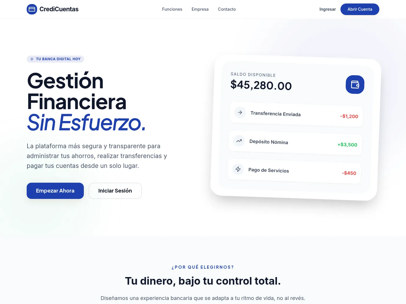 CrediCuentas Web Portal