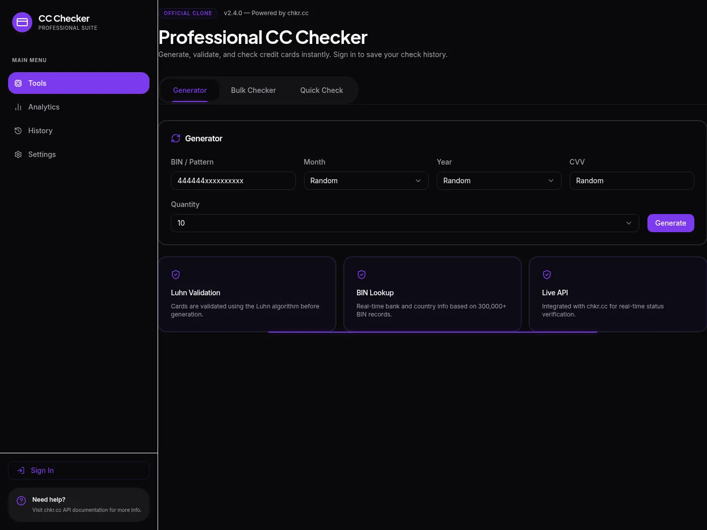 Credit Card Checker