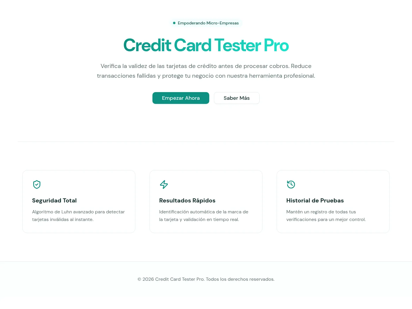 Credit Card Tester Pro