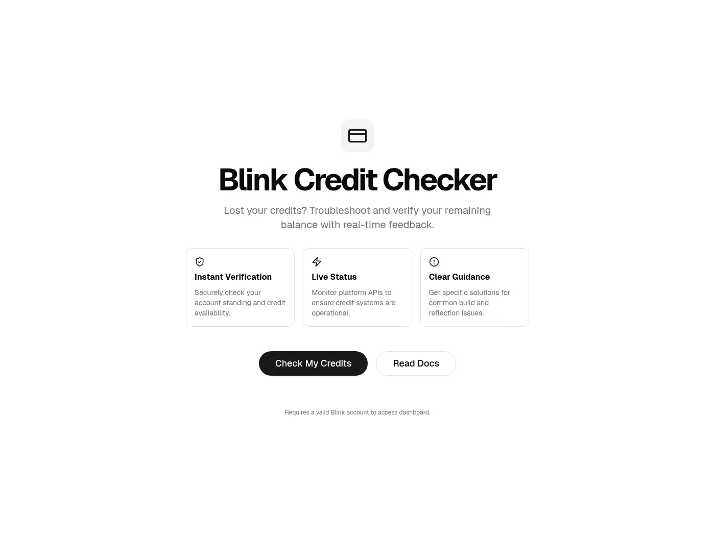 Credit Checker Website