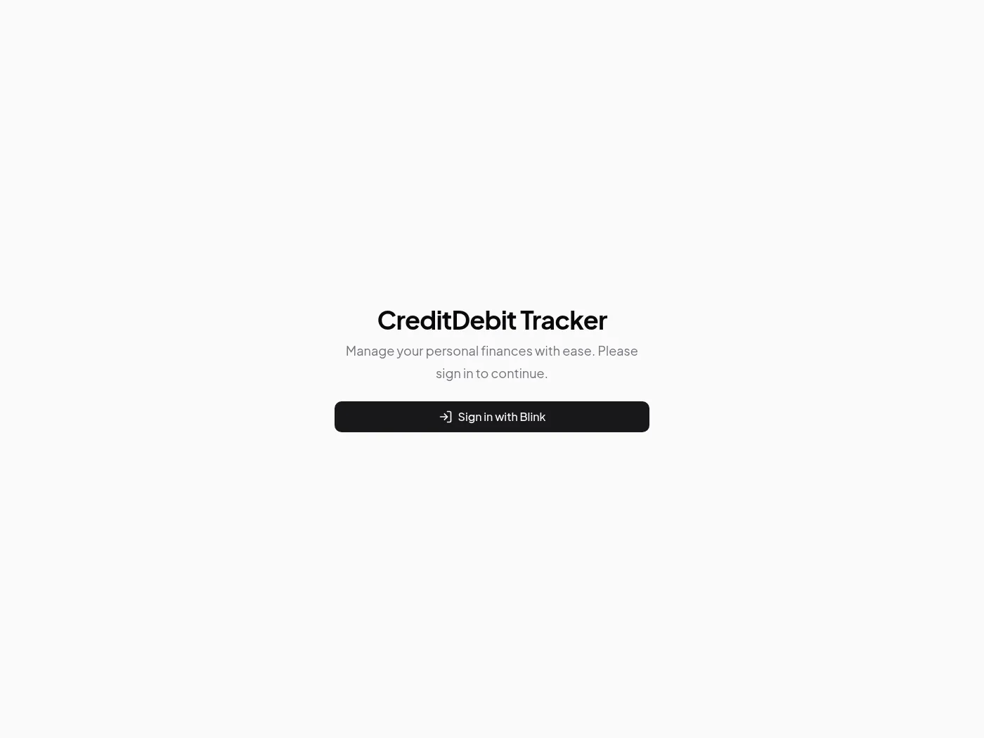 CreditDebit Tracker