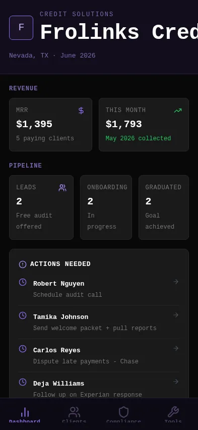 Credit Fixer App