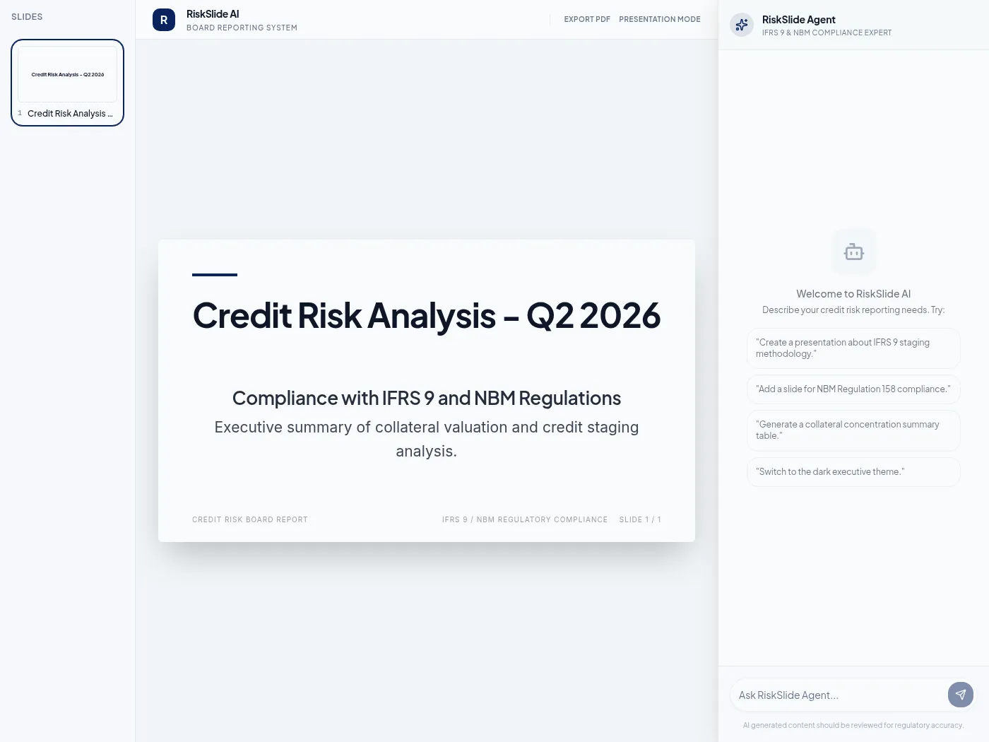 Credit Risk Slide Generator