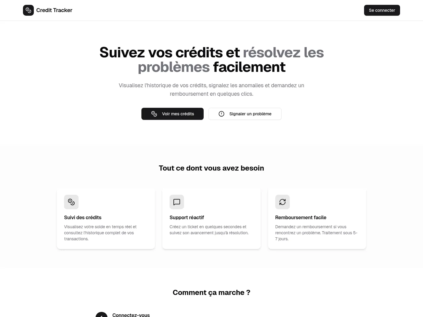 Credit Tracker Support