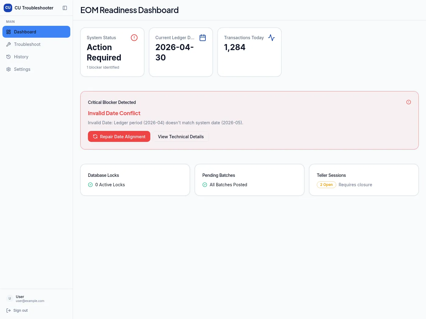 Credit Union Troubleshooter