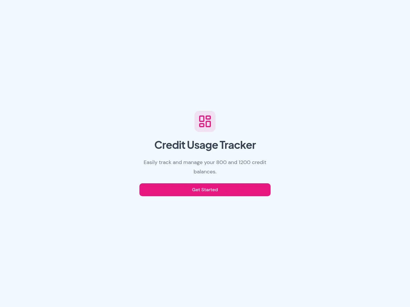 Credit Usage Tracker