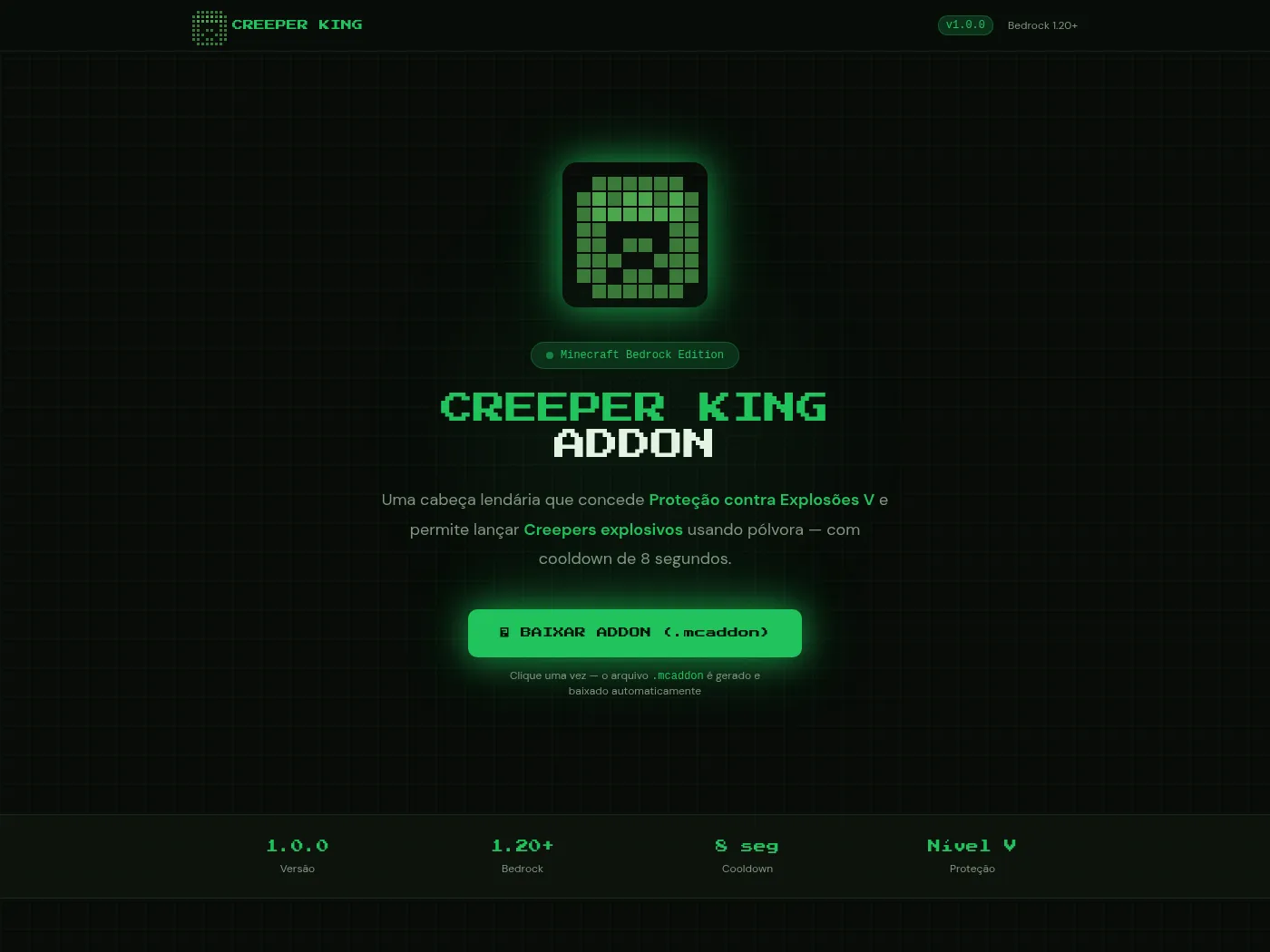 Creeper King Addon