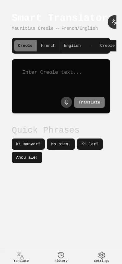 Smart Creole Translator