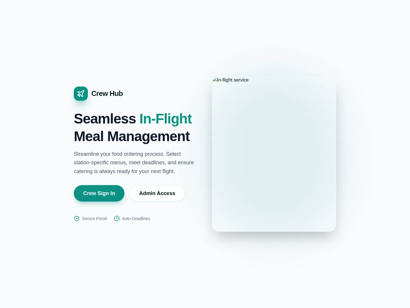 Crew Food Order Hub