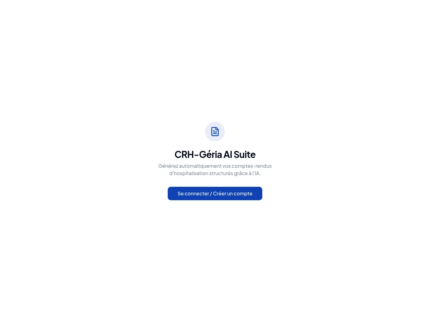 CRH-Géria AI Suite