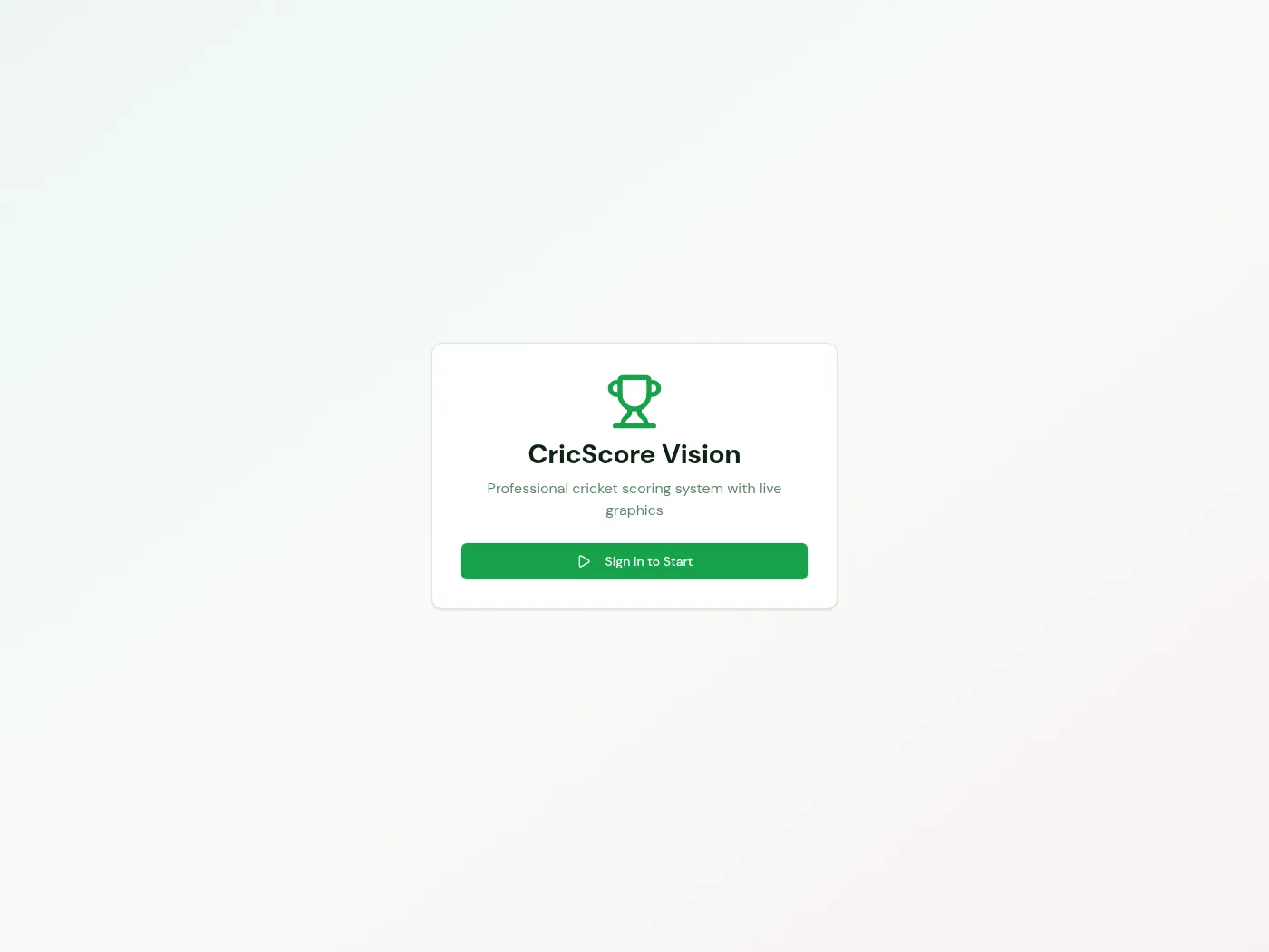 CricScore Vision
