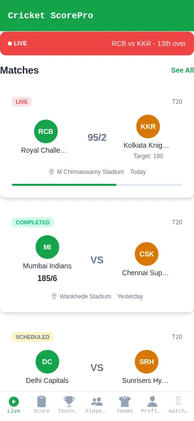 Cricket ScorePro