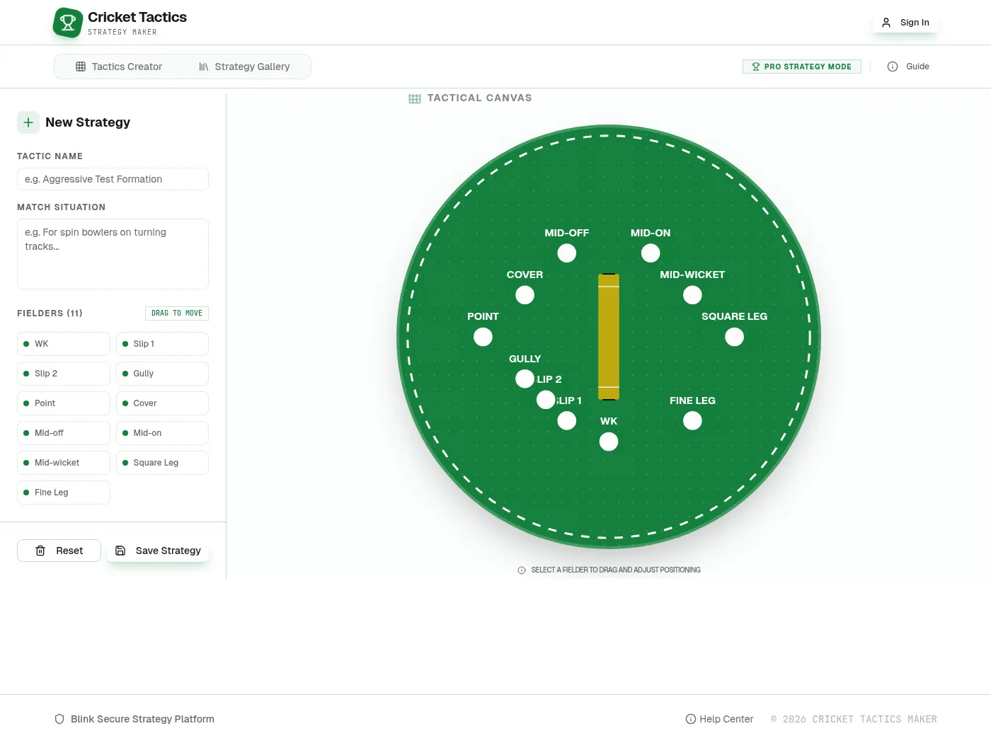 Cricket Tactics Maker