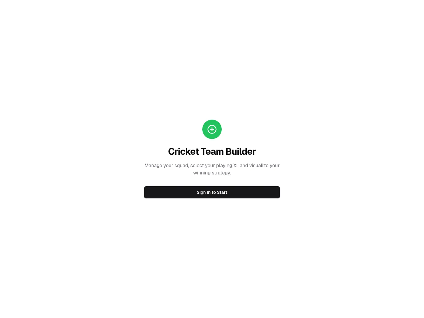 Cricket Team Builder