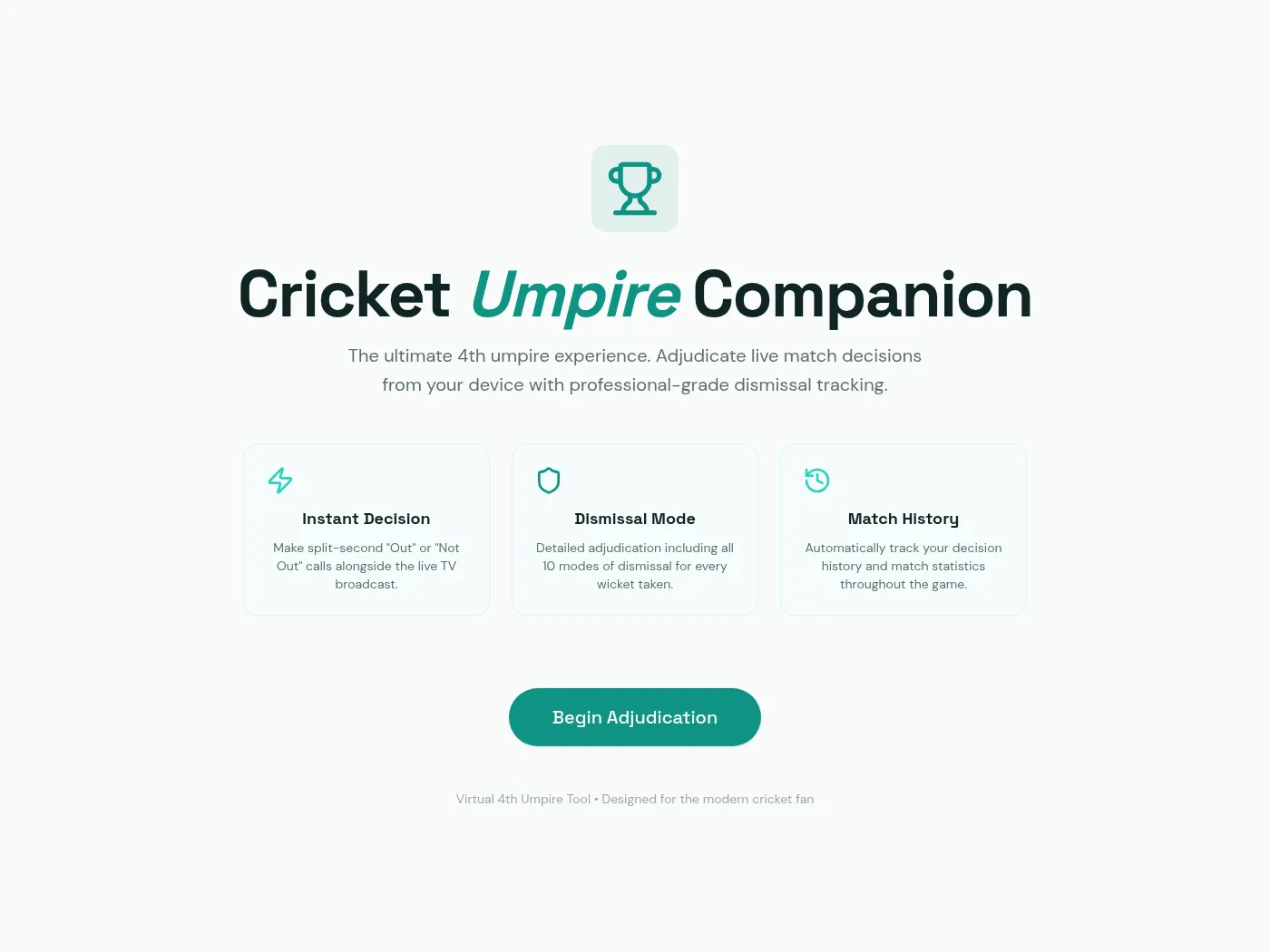 Cricket Umpire Companion