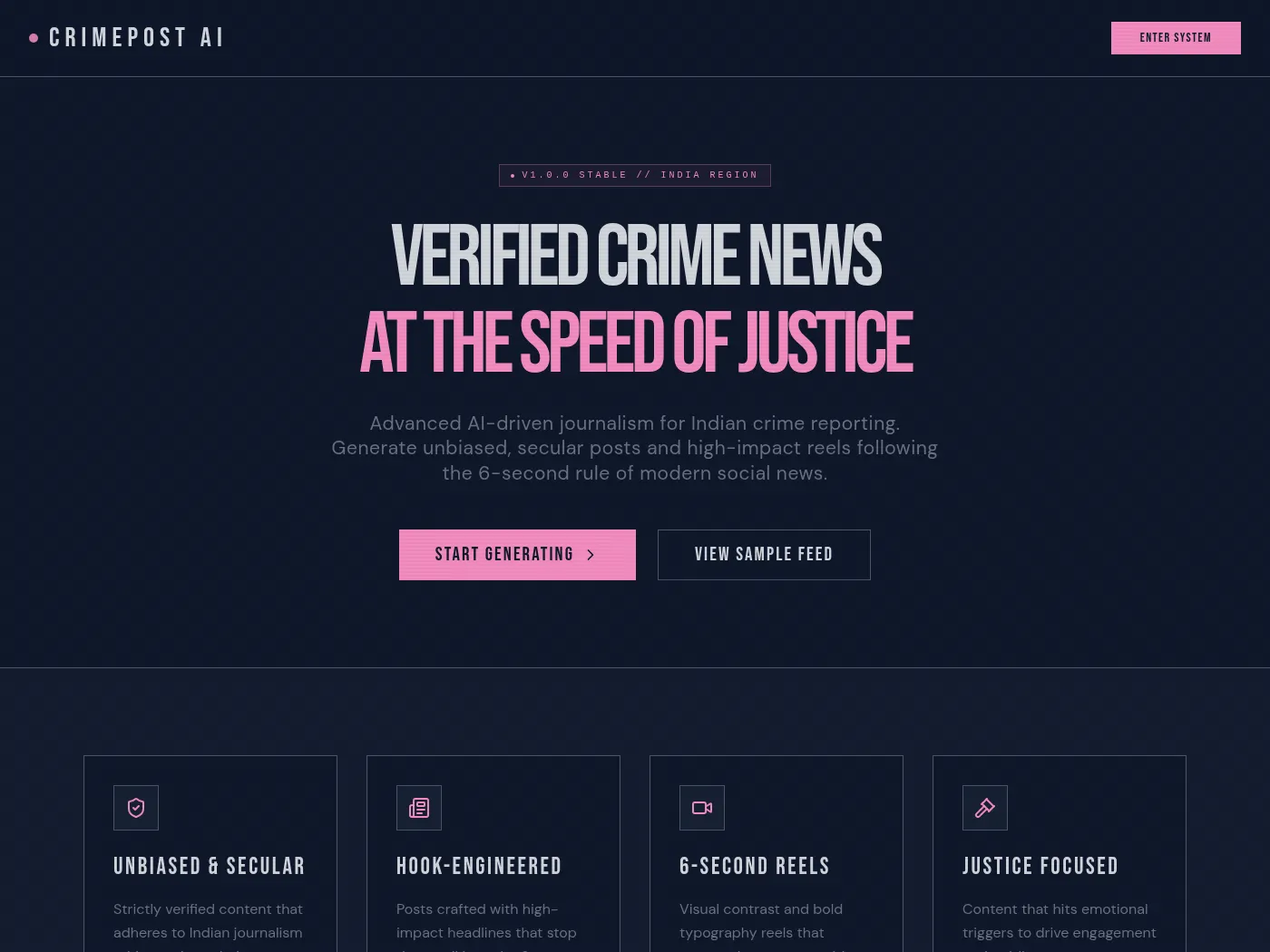 CrimePost AI Generator