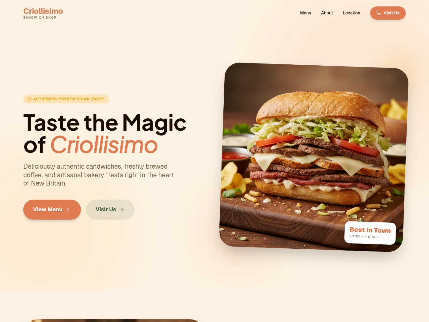Criollisimo Sandwich Site