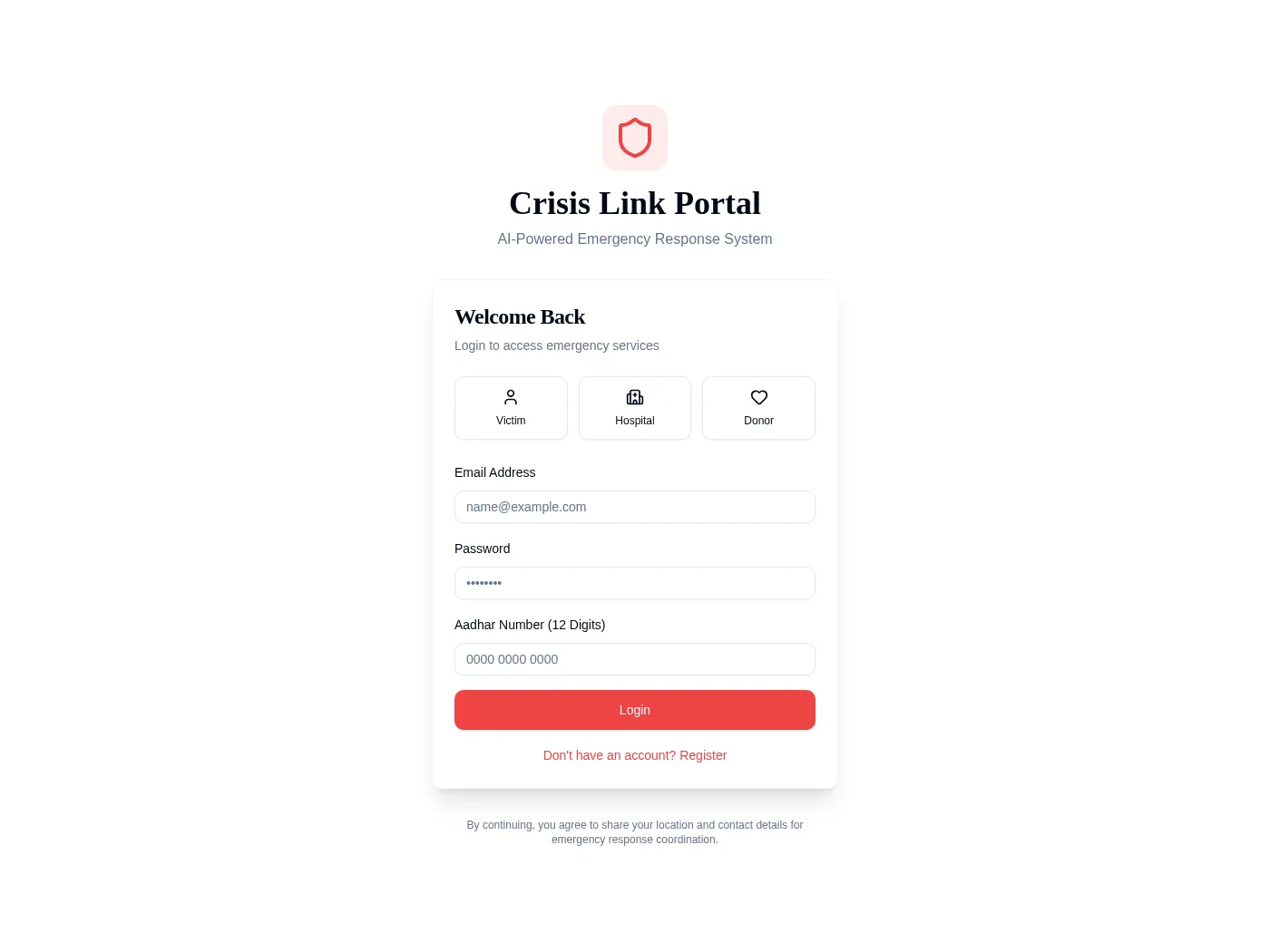 Crisis Link Portal