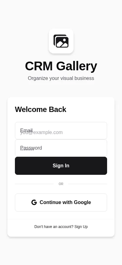 Mobile CRM Gallery App