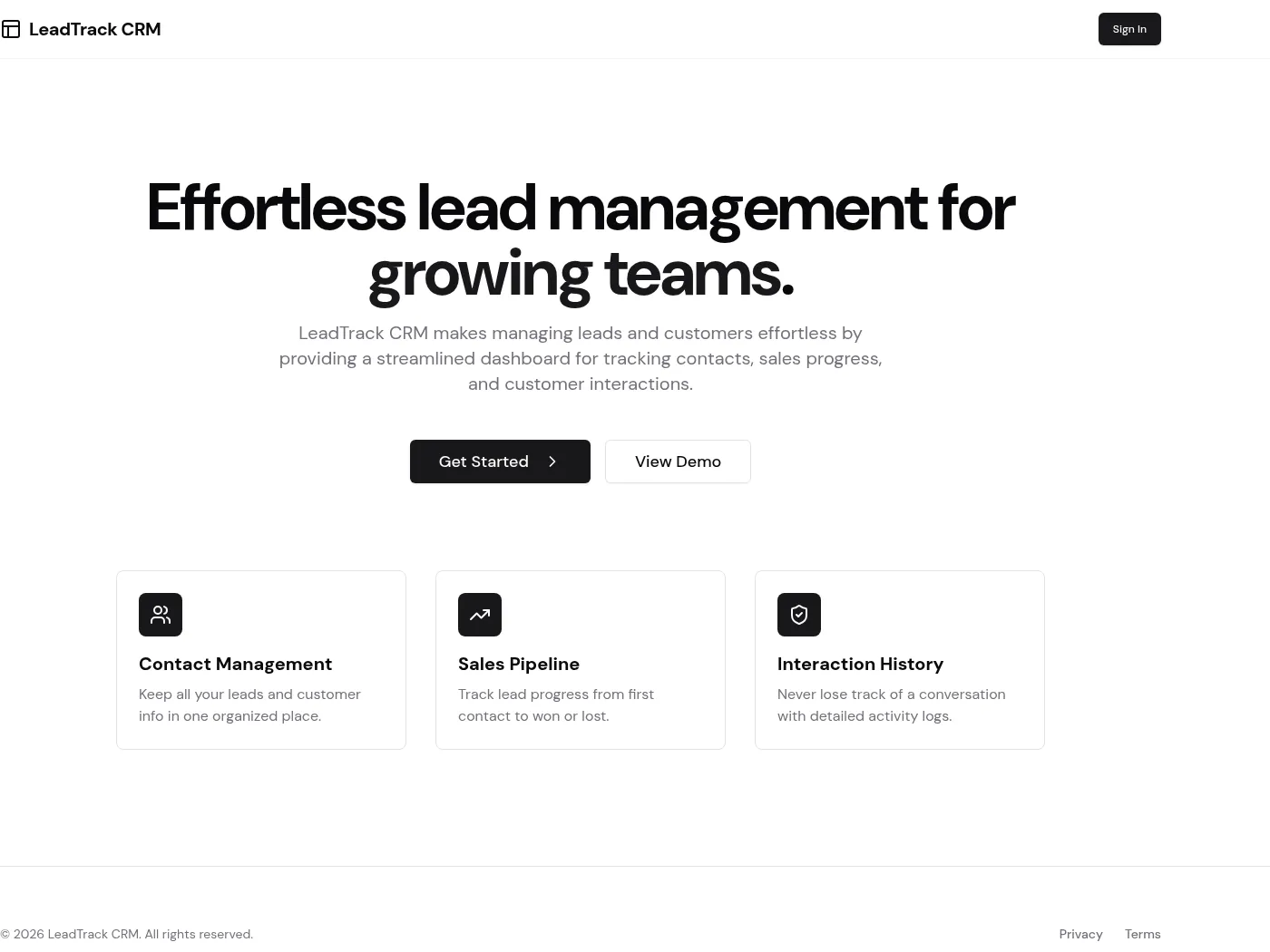 LeadTrack CRM