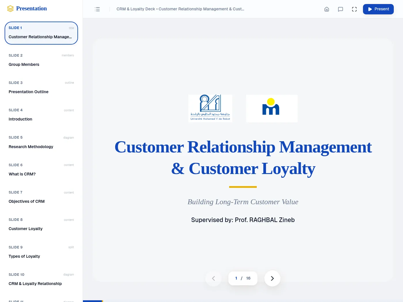 Academic CRM Loyalty Deck